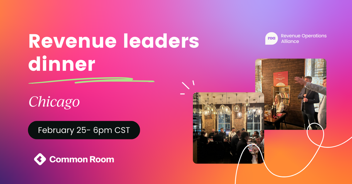 Revenue leaders dinner Chicago